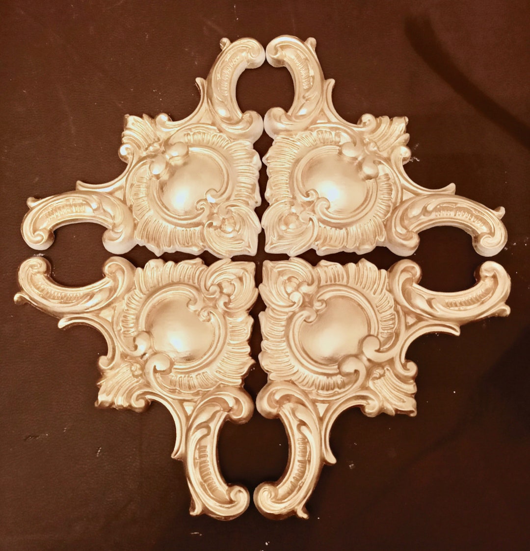 Set of 4 Stucco Corners in GOLD Decorative Ornament Plaster Relief ...