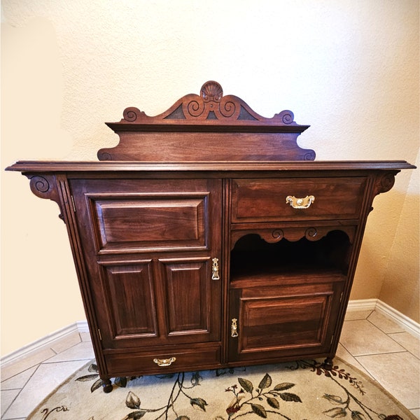 Antique English Buffet - Etsy
