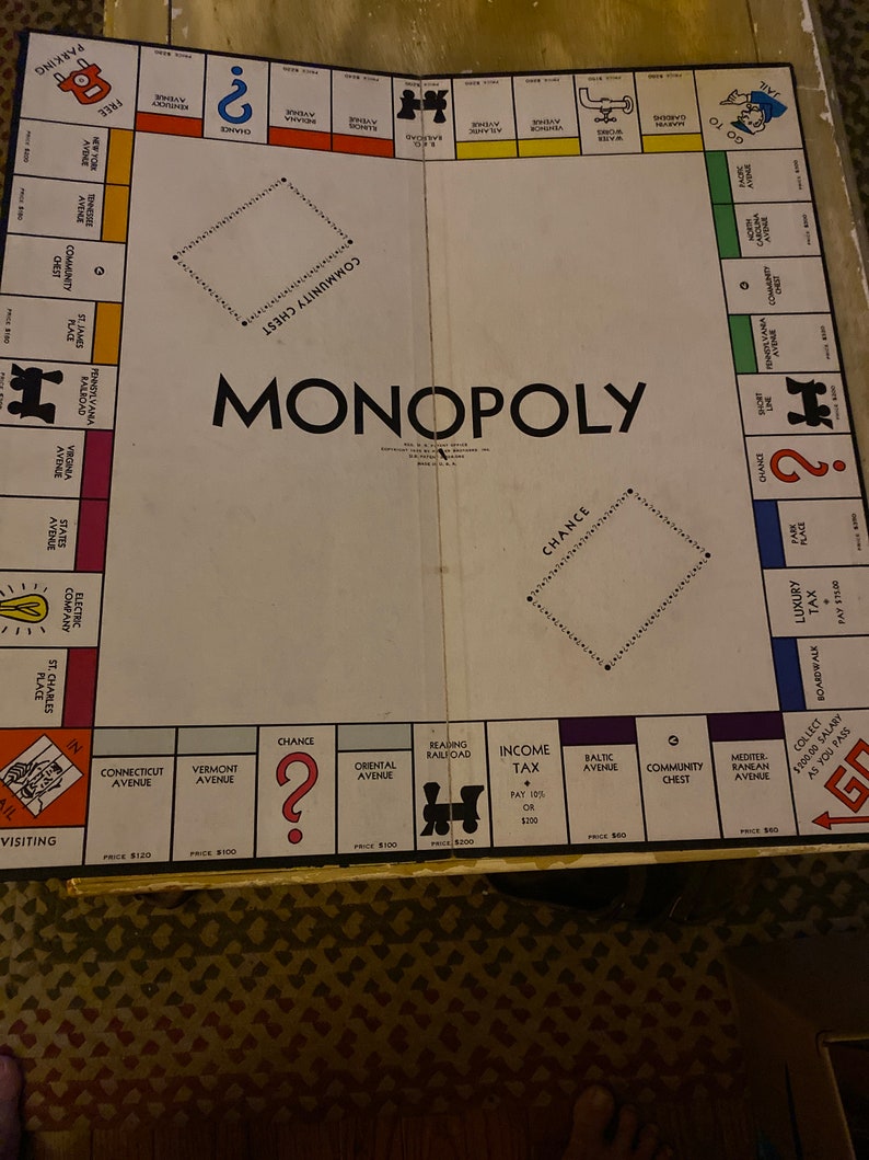 1940’s Monopoly Game Speacial Wood Pieces Due to War - Etsy