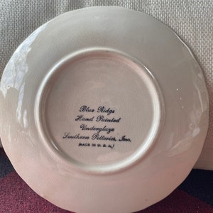 Blue Ridge Hand-painted Southern Potteries Plate - Etsy