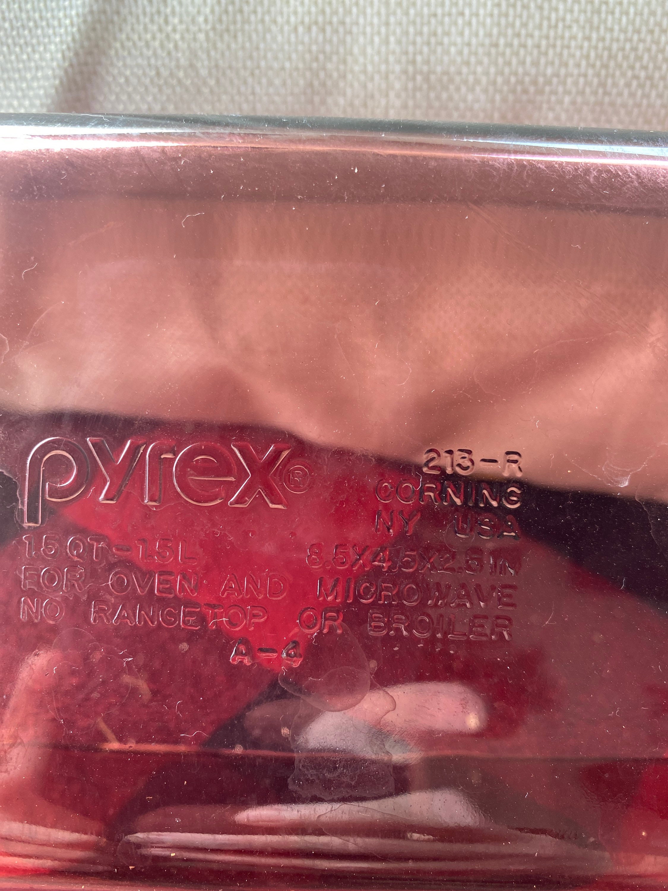 Cranberry Pyrex Bread Pan - Etsy