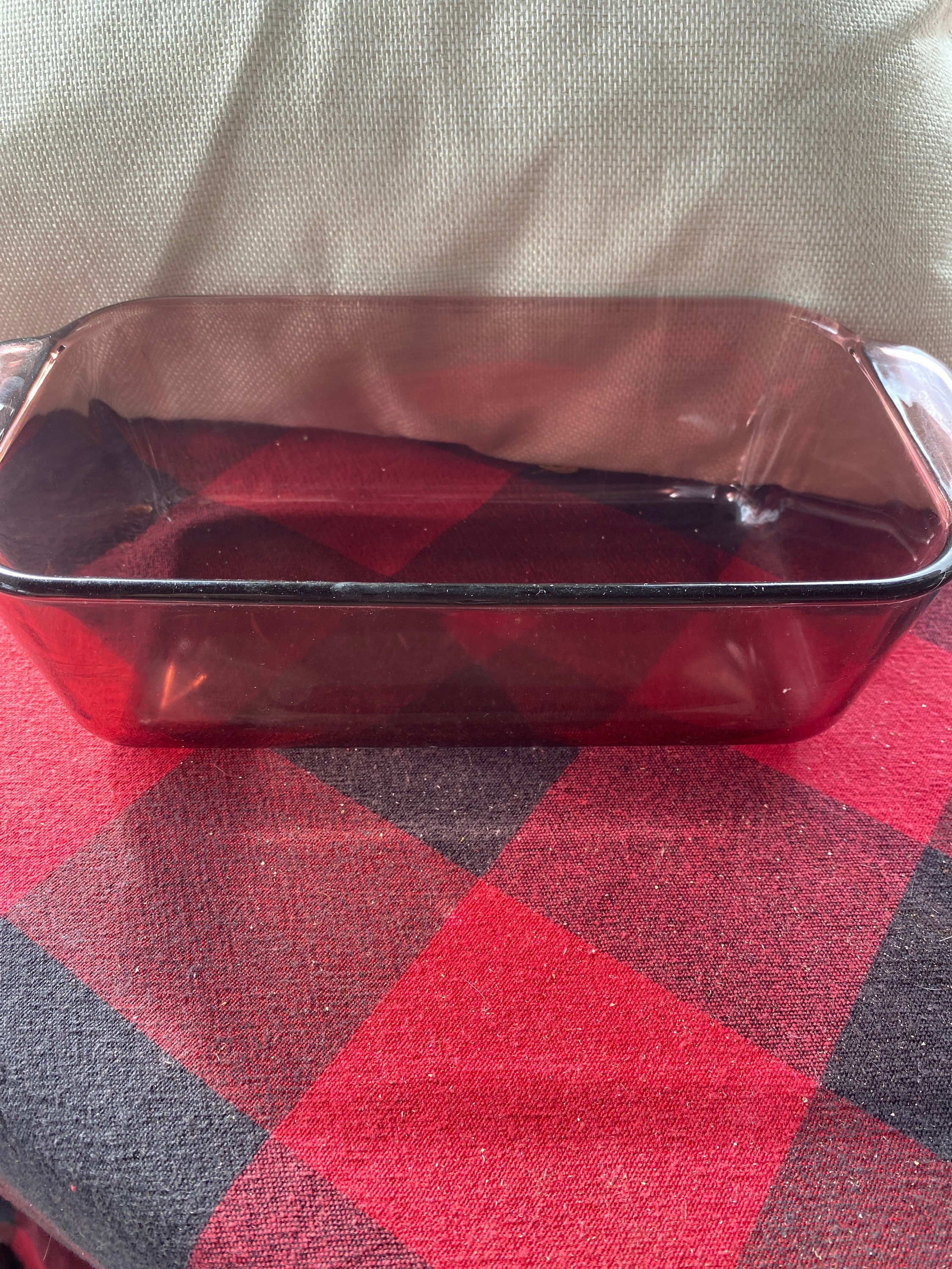 Cranberry Pyrex Bread Pan - Etsy