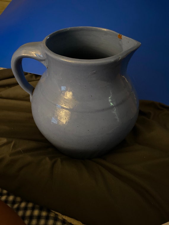 Pitchers & Drinking Sets Antique blue yellow ware pitcher Kitchen ...