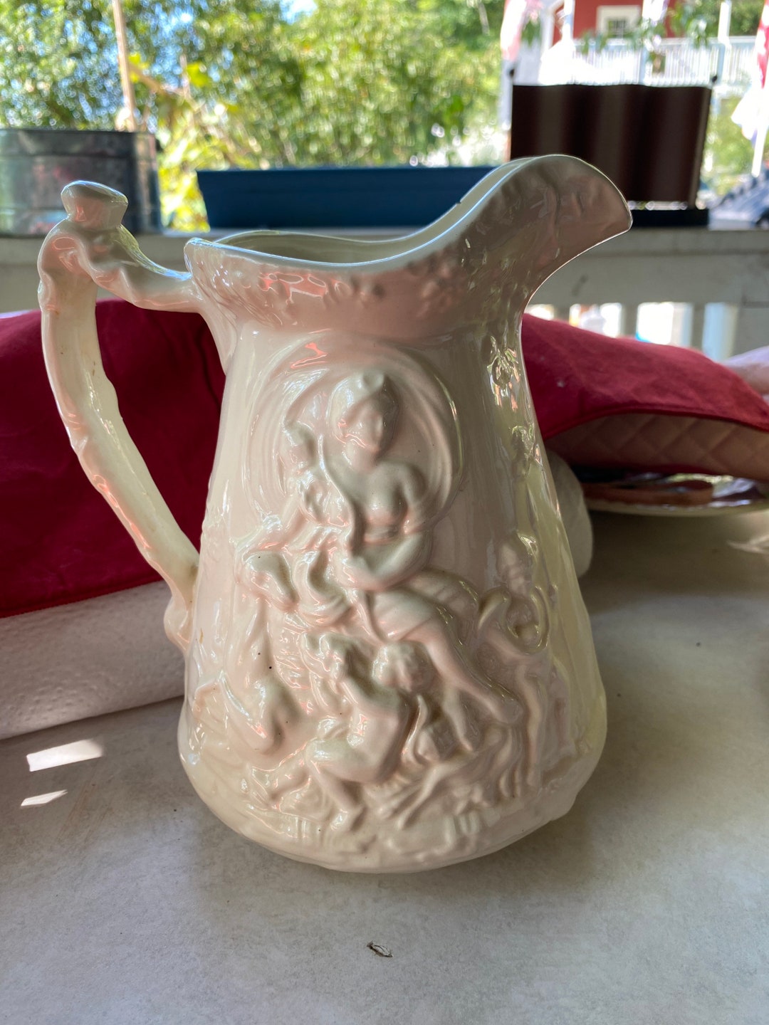 Vintage Cherubs Pitcher - Etsy