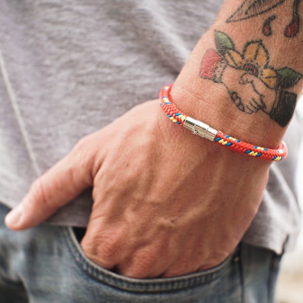 Mens Red Rope Bracelet - Etsy