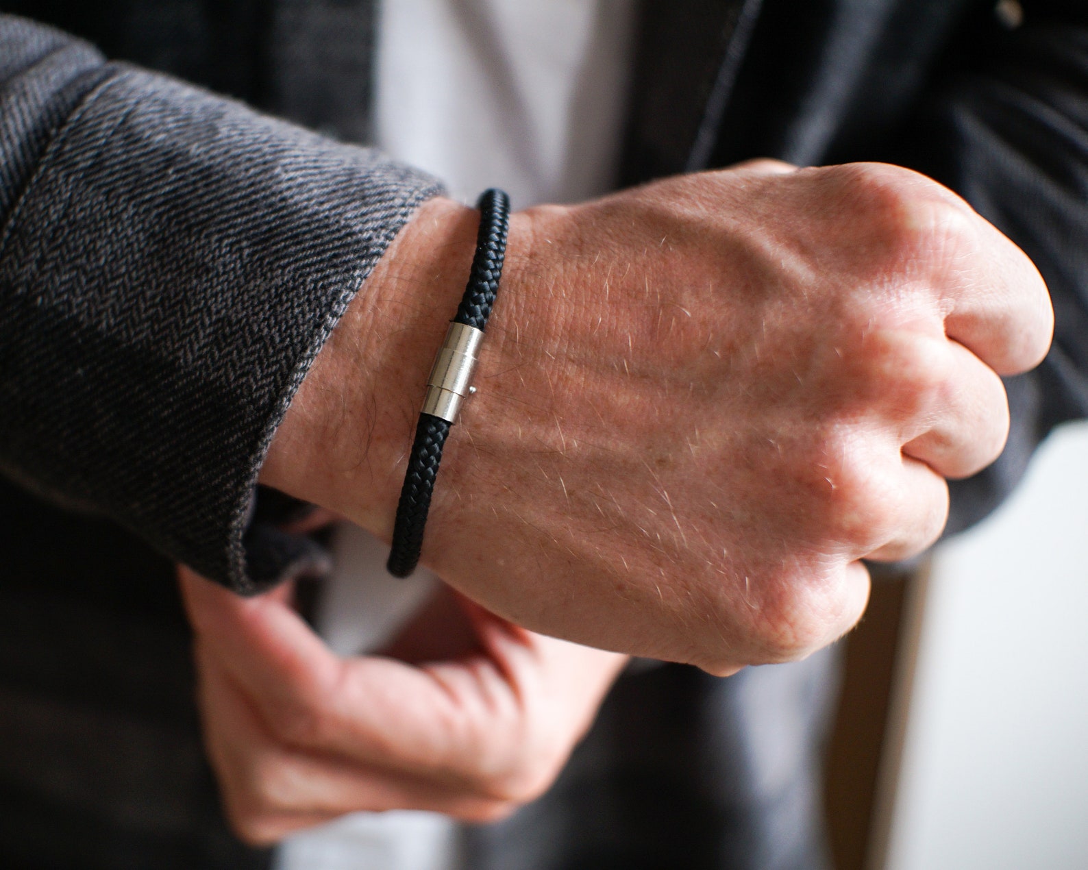 Black Rope Bracelet | Mens Rope Bracelet | Mens Bracelet | Gift for Men ...