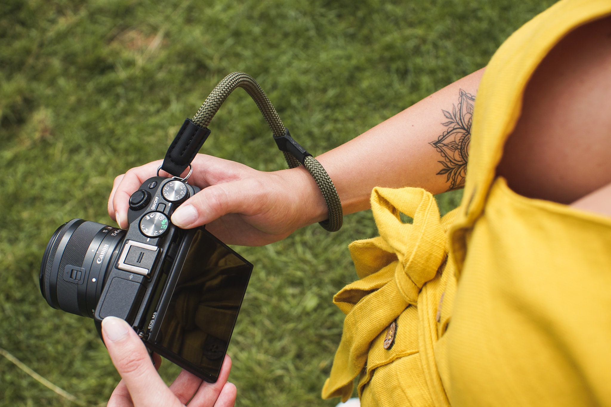 Khaki Green Strap Rope Camera Strap Wrist Camera Strap - Etsy