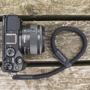 Black Climbing Rope Camera Strap Wrist Camera Strap Black Rope Strap ...