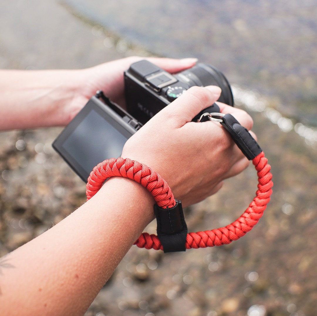 Paracord Wrist Strap | Red Camera Strap | Woven Camera Strap | Wrist ...