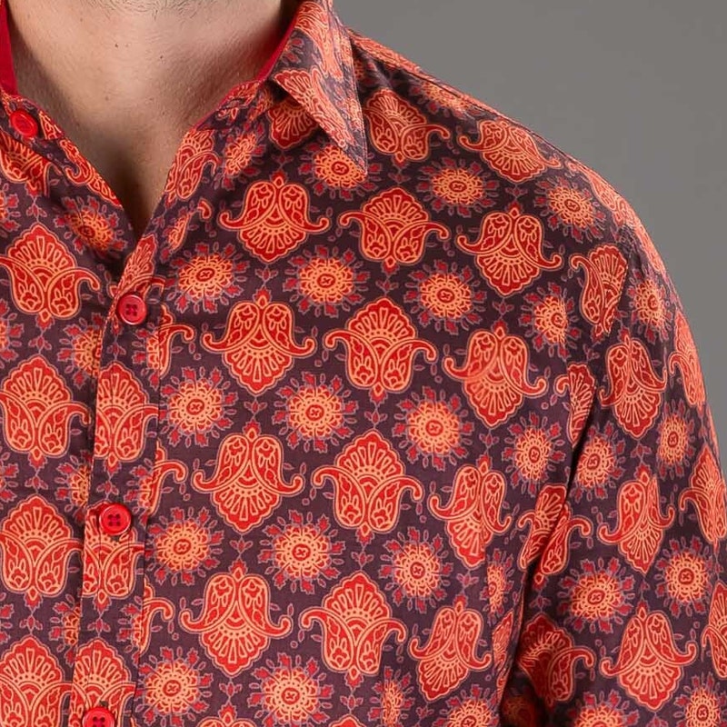 Orange Mens Shirt - Etsy