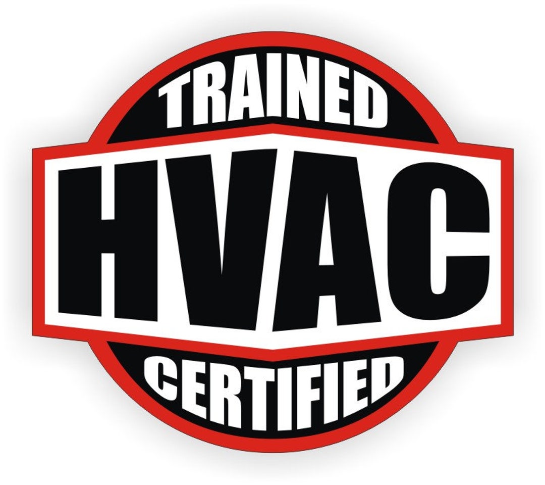 10-pack HVAC Trained Certified Hard Hat Stickers Heating Cooling Air ...
