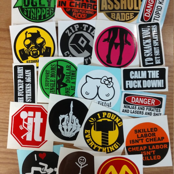 Funny Hard Hat Stickers - Etsy