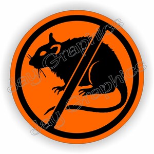 3 Pack Funny NO RATS Hard Hat Stickers / Vinyl Safety Helmet Motorcycle ...