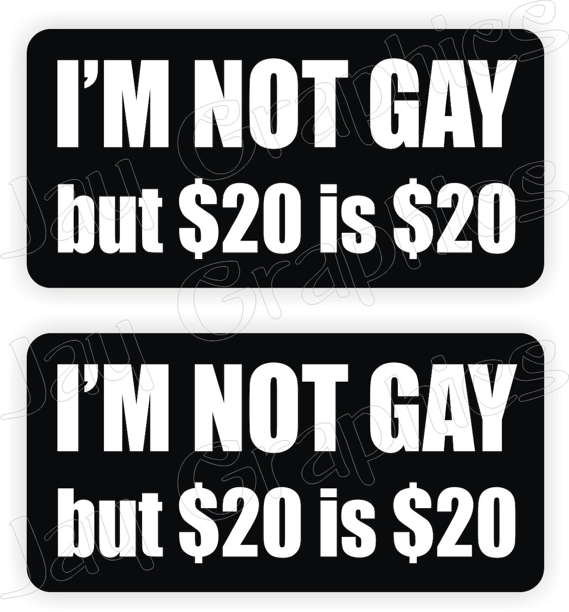 20 Dollars is 20 Dollars Funny Hard Hat Stickers 1x2 Vinyl - Etsy