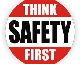 Think SAFETY FIRST Hard Hat Sticker Motorcycle Welding Welder | Etsy