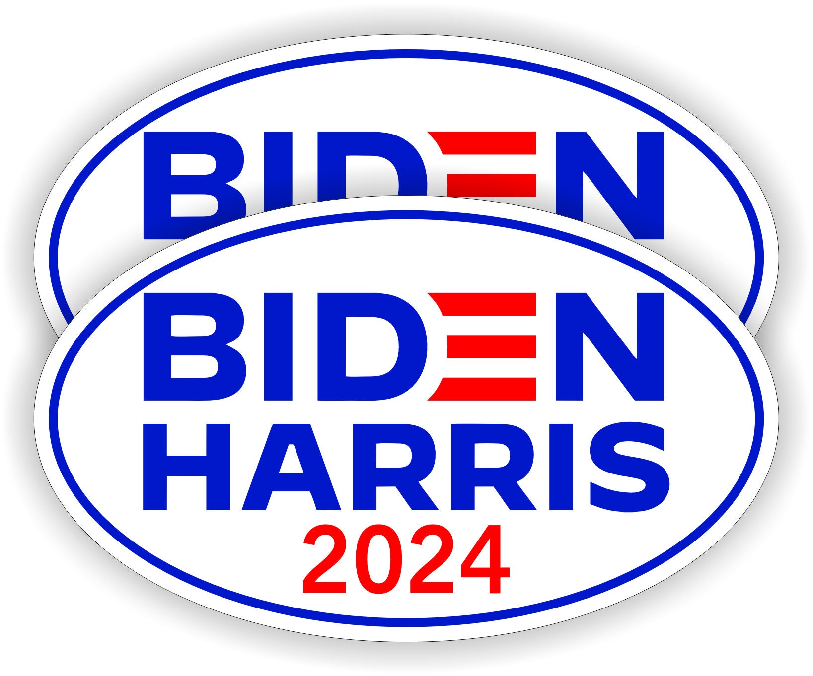 Pair BIDEN Harris 2024 Oval Vinyl Decals / Car Truck SUV Bumper ...