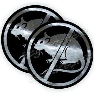 Pair - Funny NO RATS Hard Hat Stickers | Vinyl Safety Helmet Motorcycle ...