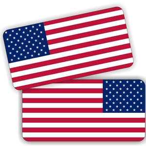 Pair ~ American Flags Hard Hat Stickers | Motorcycle Welding Helmet ...