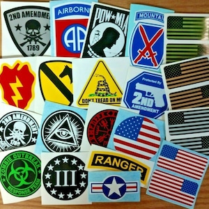 Sticker Pack #5 - Lot of 20 Military Theme Hard Hat Stickers | Safety ...