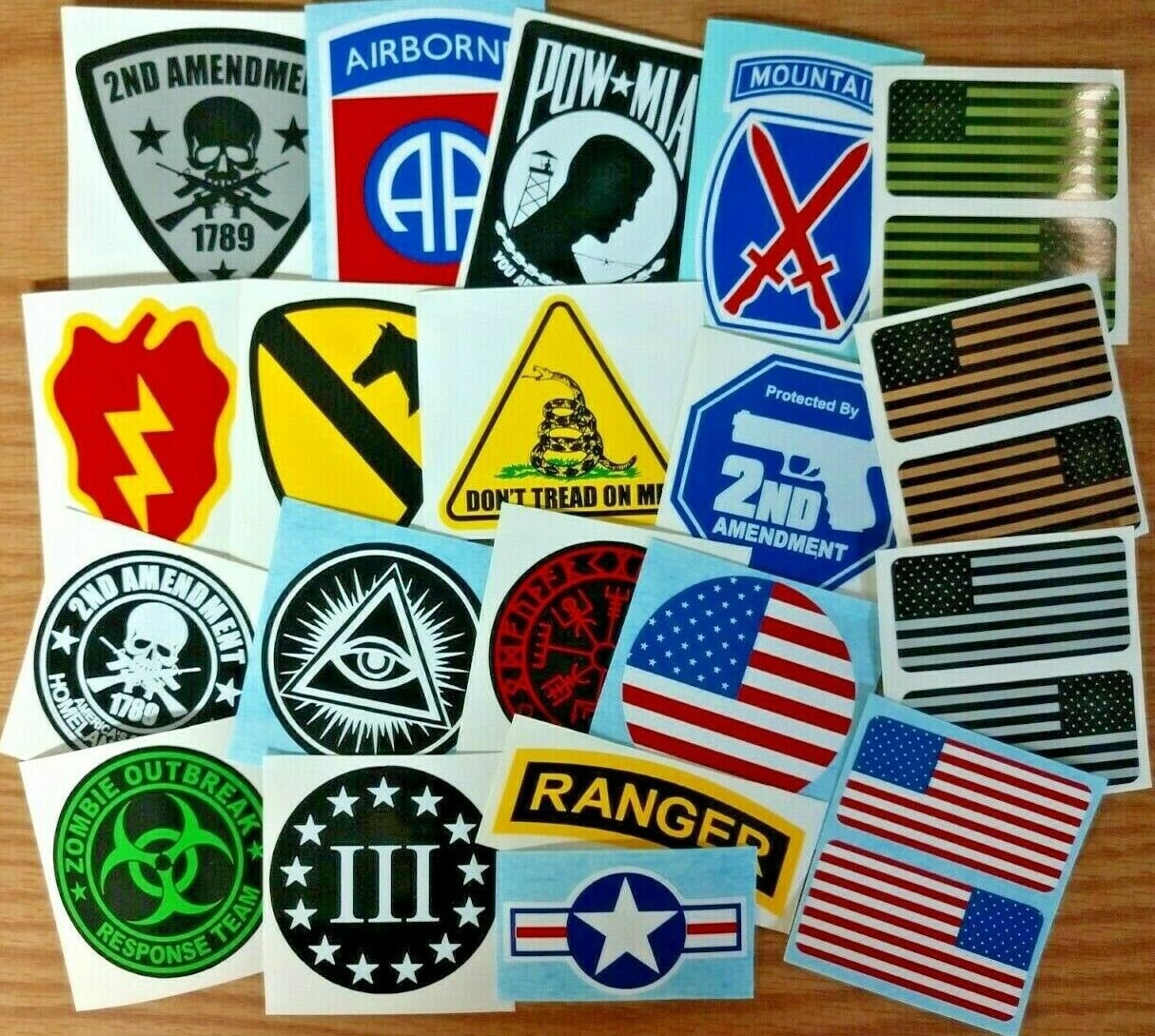 Sticker Pack #5 - Lot of 20 Military Theme Hard Hat Stickers | Safety ...