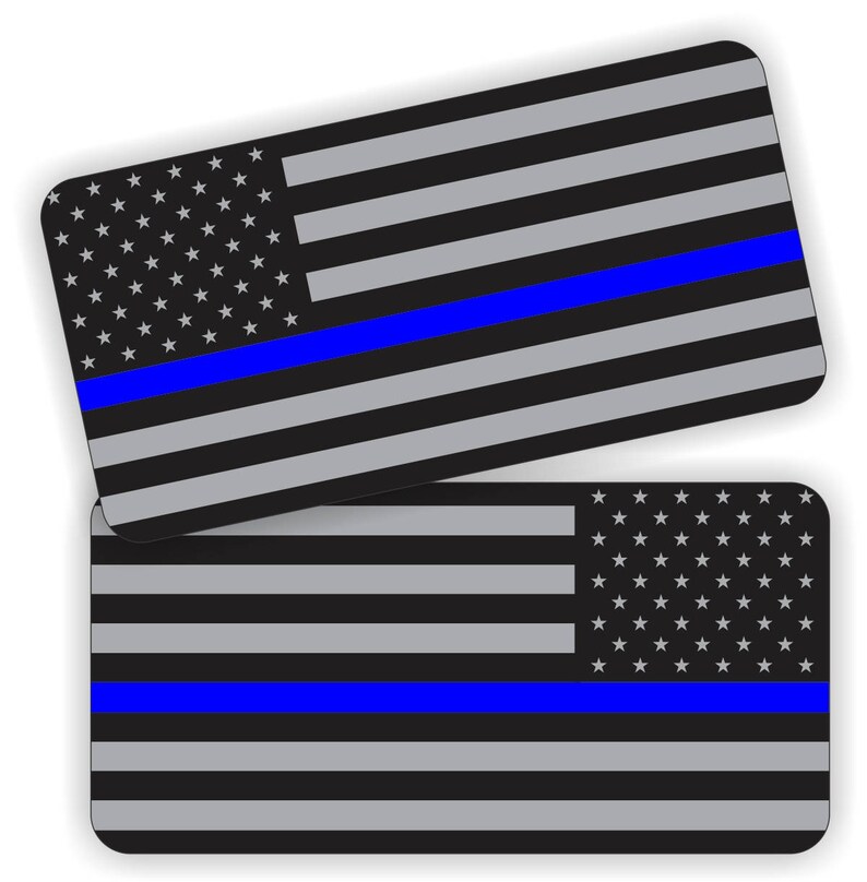 Pair Police Department American Flags Hard Hat Stickers | Etsy