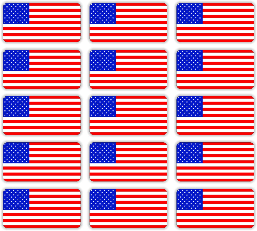 15 Pack - American Flags Vinyl Hard Hat Stickers | Motorcycle Welding ...