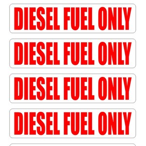 6-pack DIESEL FUEL Only Vinyl Stickers Decals Labels | Many Colors ...