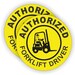 Pair - Authorized Fork Lift Driver Operator Hard Hat Stickers | Tow ...