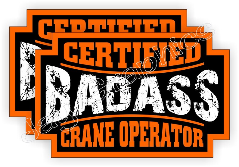 Badass Crane Operator Funny Hard Hat Stickers Motorcycle - Etsy