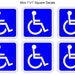 6-pack Mini 1 Inch X 1 Inch Handicap Symbol Vinyl Decals Stickers ...