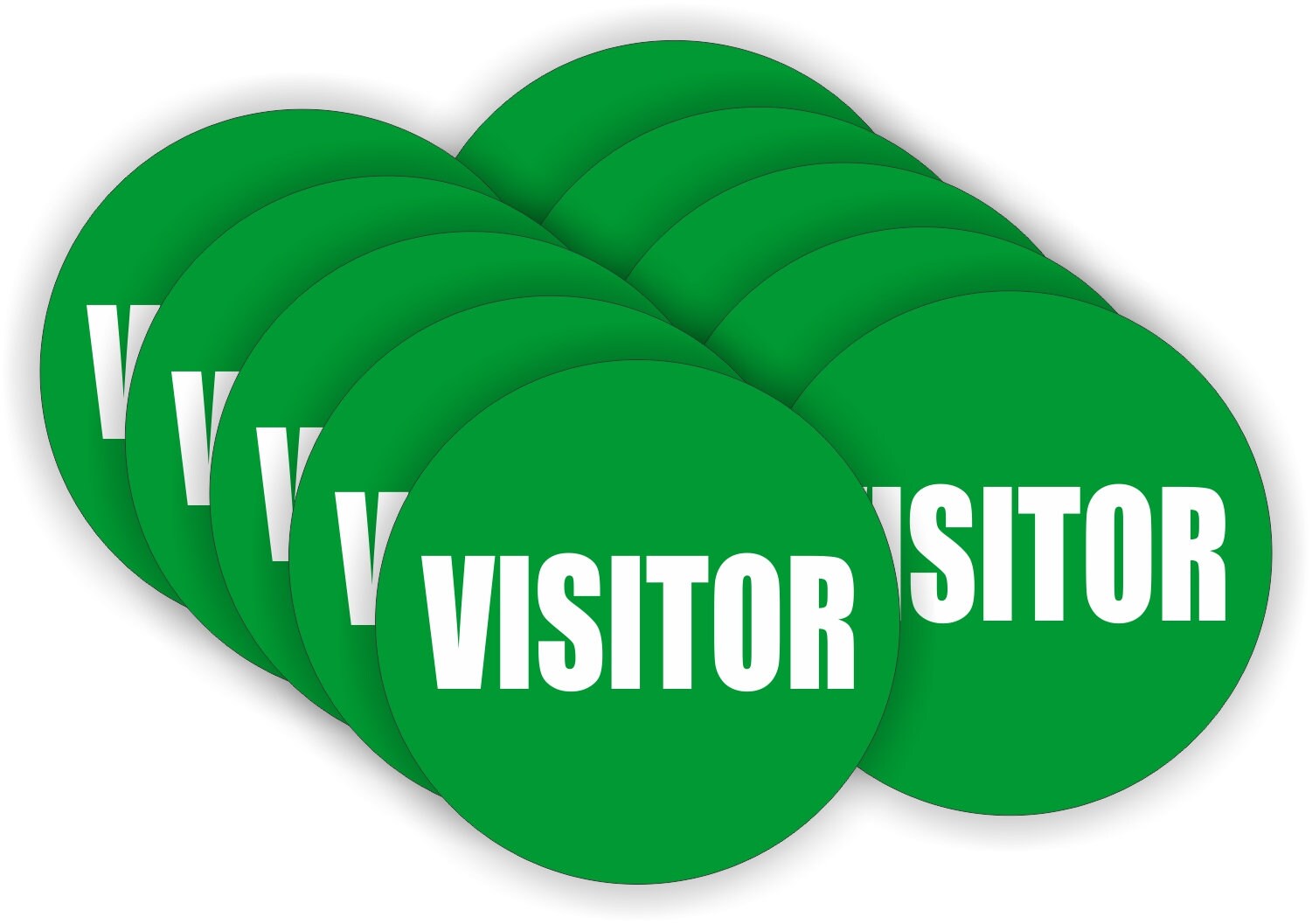 10-pack VISITOR Vinyl Hard Hat Safety Helmet Stickers Decals Factory ...