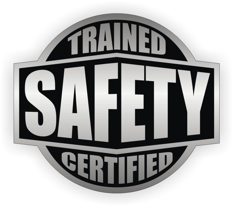 10-pack Safety Trained Certified Vinyl Hard Hat Stickers Motorcycle ...