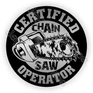10-pack Certified Chainsaw Operator Funny Hard Hat Stickers Motorcycle ...