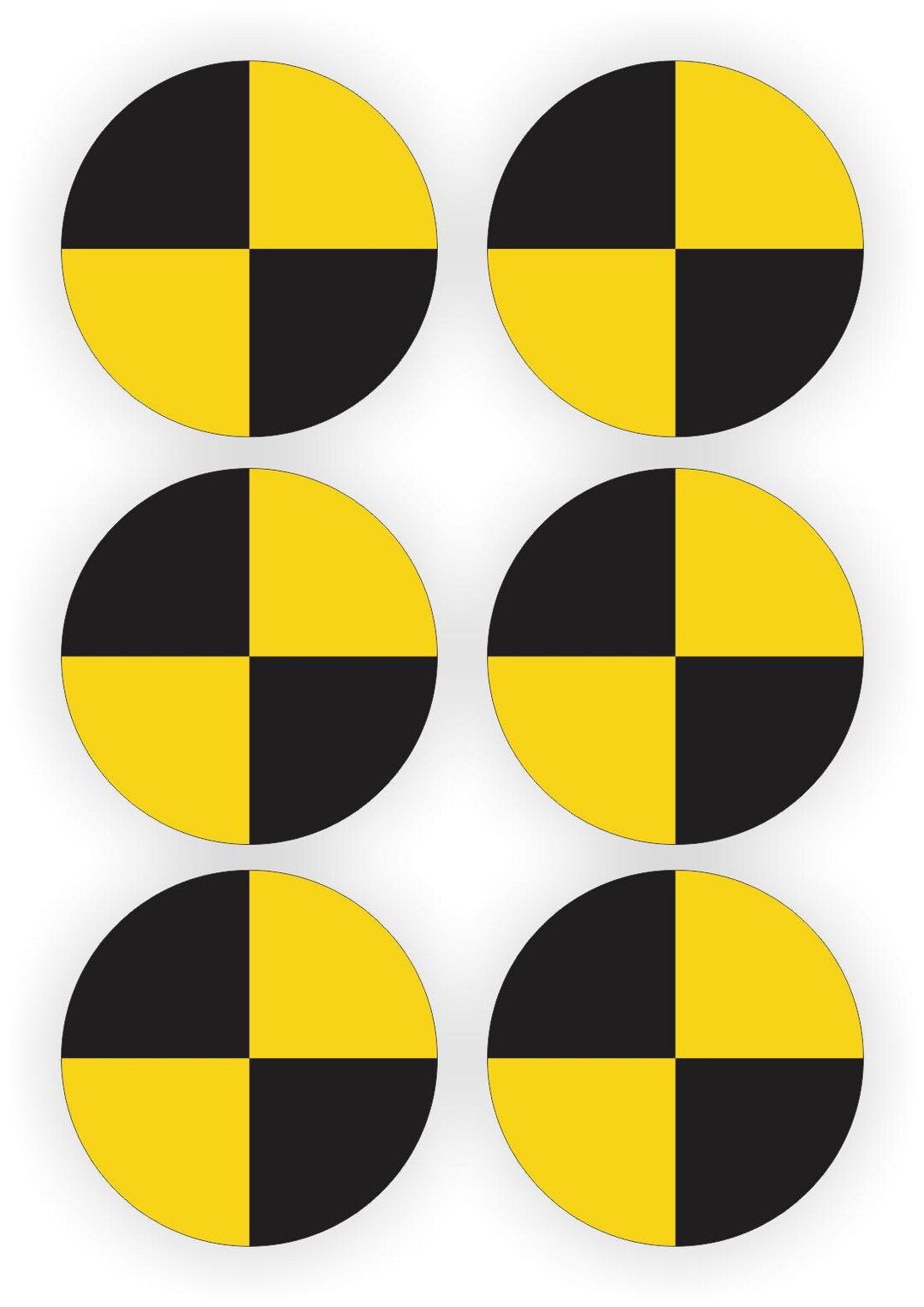 6-pack Funny Crash Test Dummy Vinyl Hard Hat Stickers 2-inch Round ...