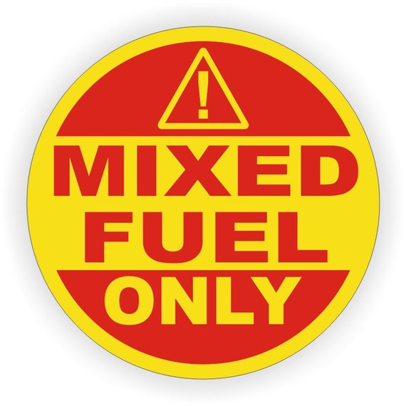 Mixed Fuel Only Round Vinyl Sticker Many Sizes Vinyl Decal | Etsy