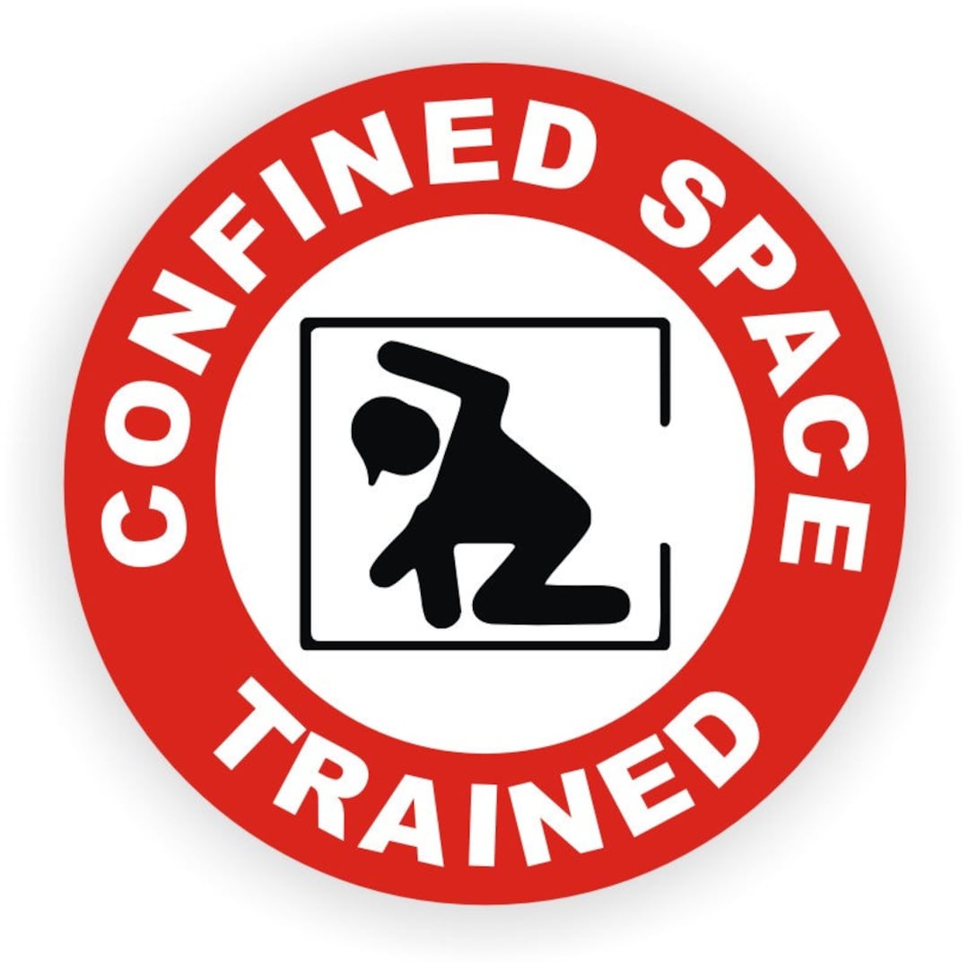 Confined Space Trained Hard Hat Sticker / Safety Welding Welder Helmet ...