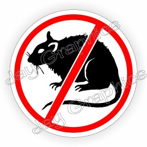 3 Pack Funny NO RATS Hard Hat Stickers / Vinyl Safety Helmet Motorcycle ...