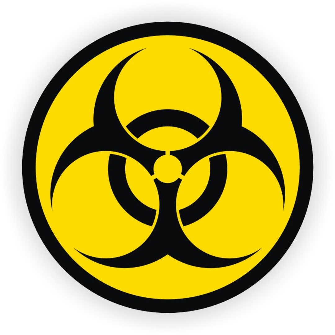 Biohazard Symbol Hard Hat Sticker | Certified Motorcycle Welding Helmet Decal | Toolbox Lunchbox ...