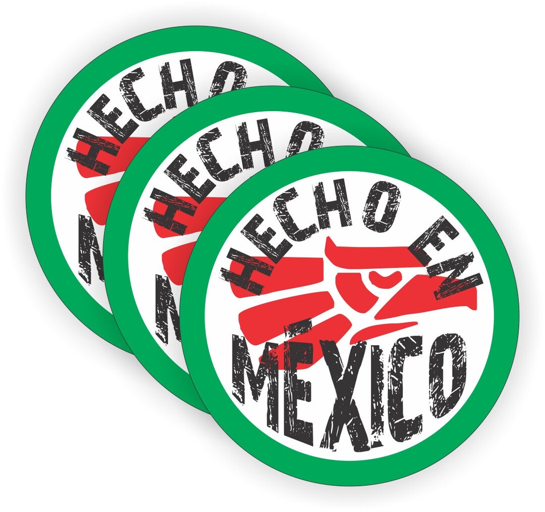 3 Hecho En Mexico Hard Hat Stickers | Motorcycle Welding Helmet Decals ...