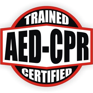 Pair AED-CPR Trained Certified Vinyl Hard Hat Helmet Stickers ...