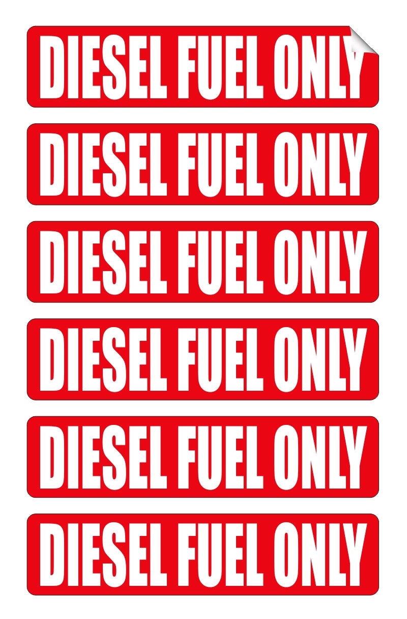 6-pack DIESEL FUEL Only Vinyl Stickers Decals Labels Many - Etsy
