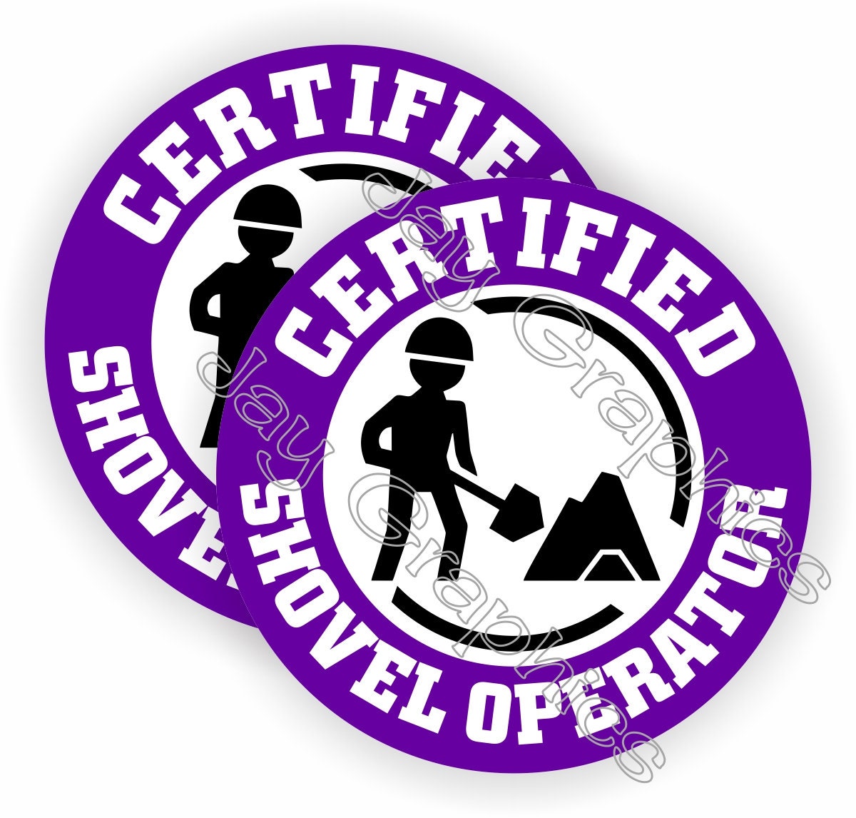 Certified Shovel Operator Hard Hat Stickers Motorcycle Welding - Etsy