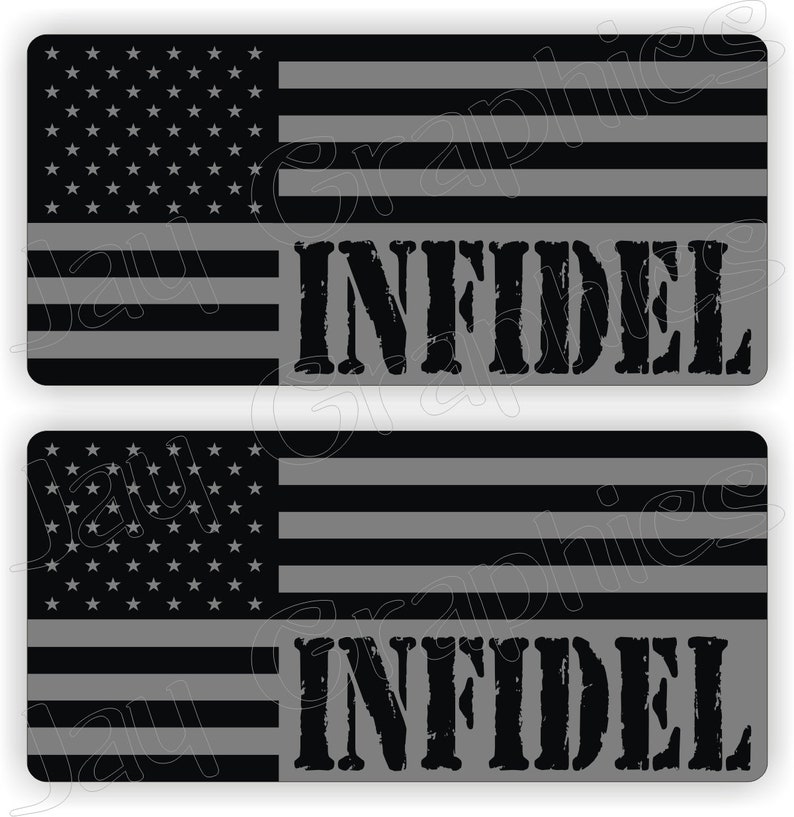 Pair Black Ops INFIDEL American Flags Hard Hat Stickers - Etsy