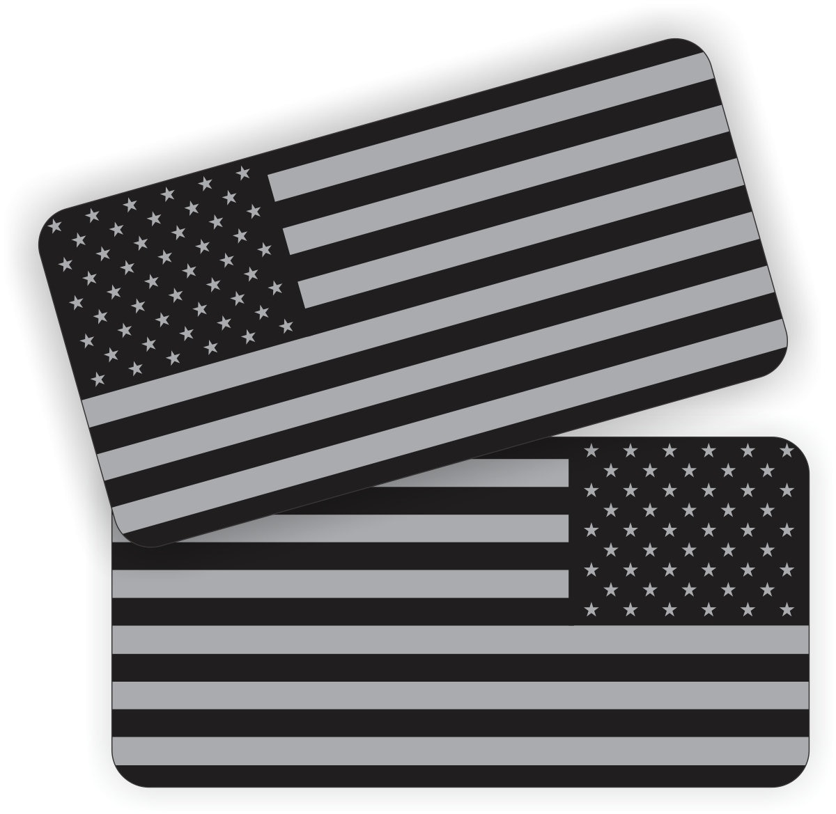 Pair American Flags Stealthy Hard Hat Stickers Motorcycle Welding ...