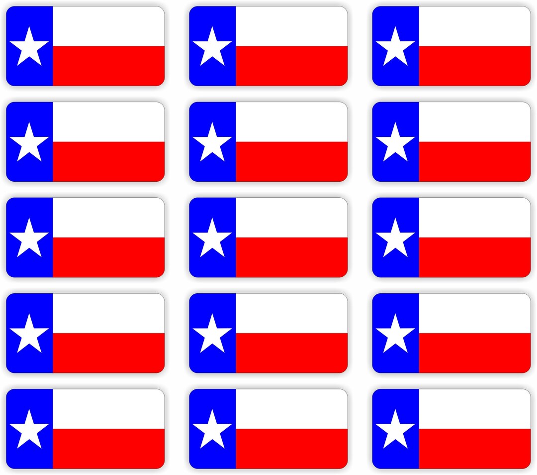 15 Pack Texas Flags 1x2 Vinyl Hard Hat Stickers | Motorcycle Welding ...