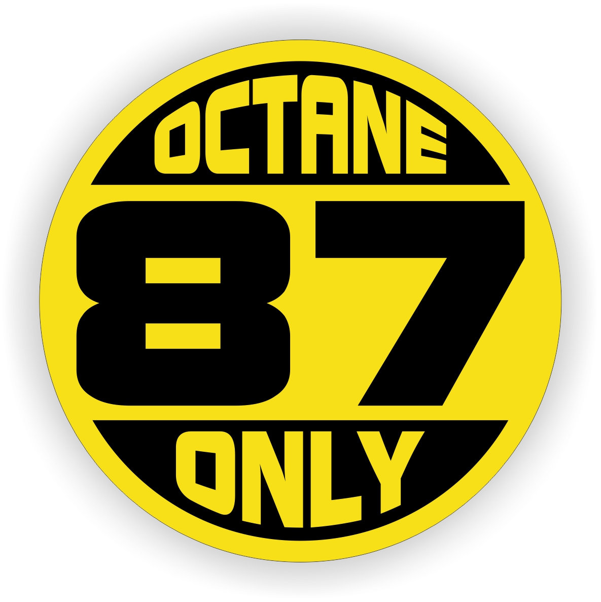 87 89 91 92 93 94 100 OCTANE ONLY Round Vinyl Sticker Many | Etsy