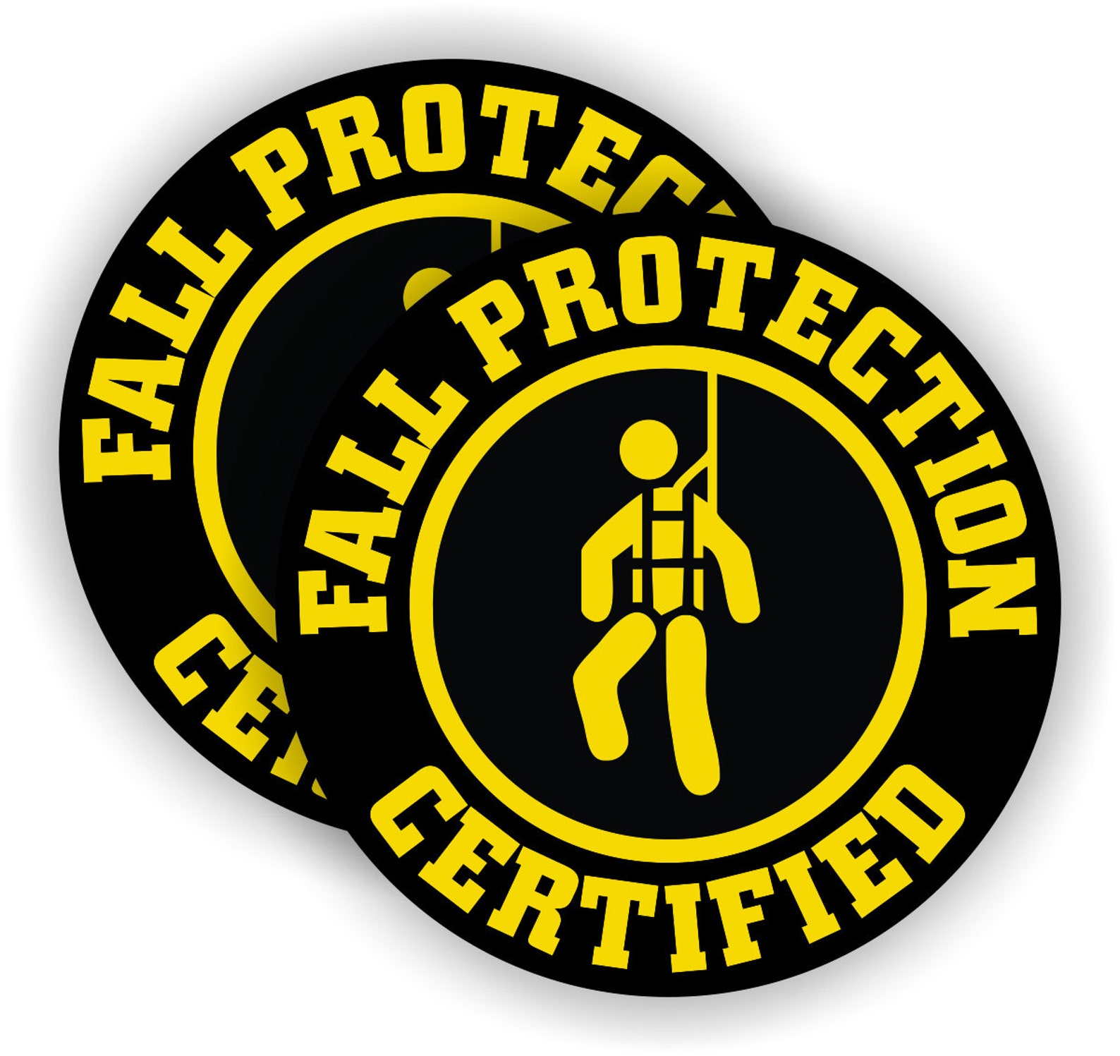 Pair FALL PROTECTION Certified Vinyl Hard Hat Stickers - Etsy