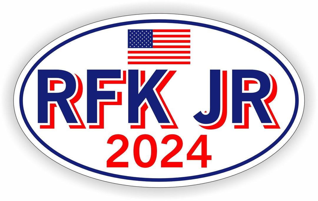 RFK JR 2024 Oval Vinyl Decal / Car Truck SUV Bumper Sticker / Patriotic ...
