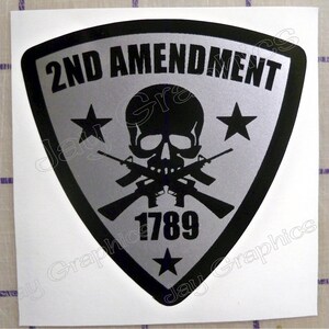 Pair - 2nd Amendment Hard Hat Stickers | Motorcycle Helmet Decals ...