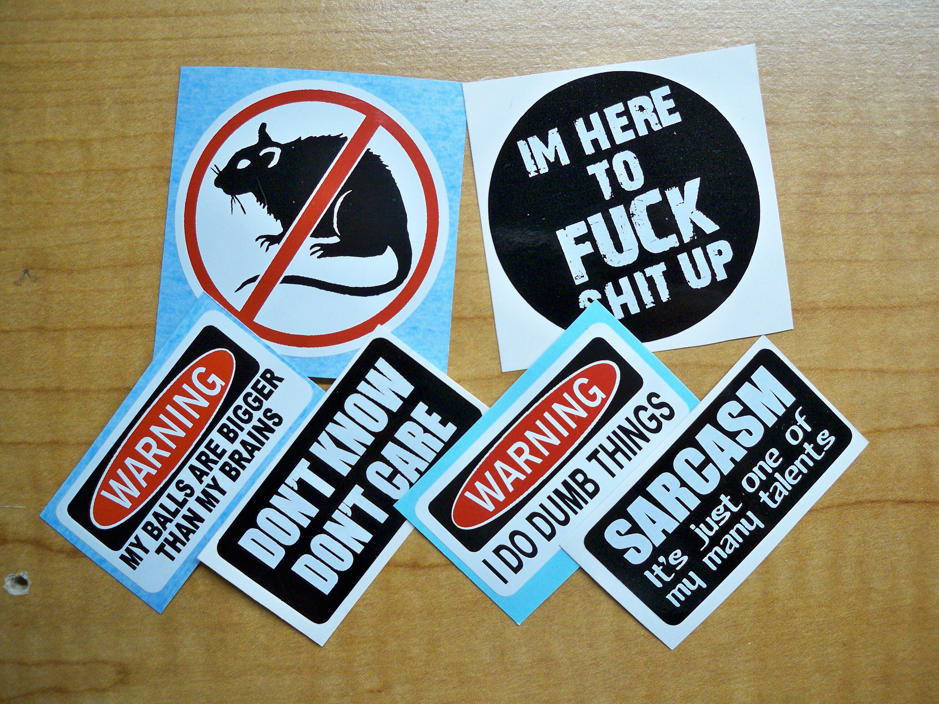 6-pack Funny Hard Hat Stickers No Rats Im Here to Fk Sht | Etsy